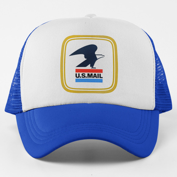 Accessories | New Us Mail Mailman Retro Logo Trucker Mesh Snapback Hat ...